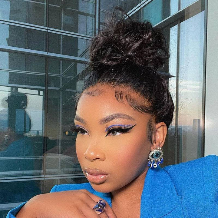 WOWANGEL Skinlike Real HD Lace 360 Full Frontal Wig Straight Pre Pluck