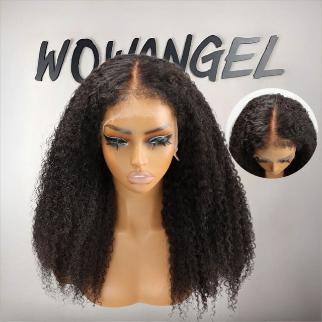 WOWANGEL Ombre Kleur Krullende 360 Lace Pruik van Menselijk Haar HD ...